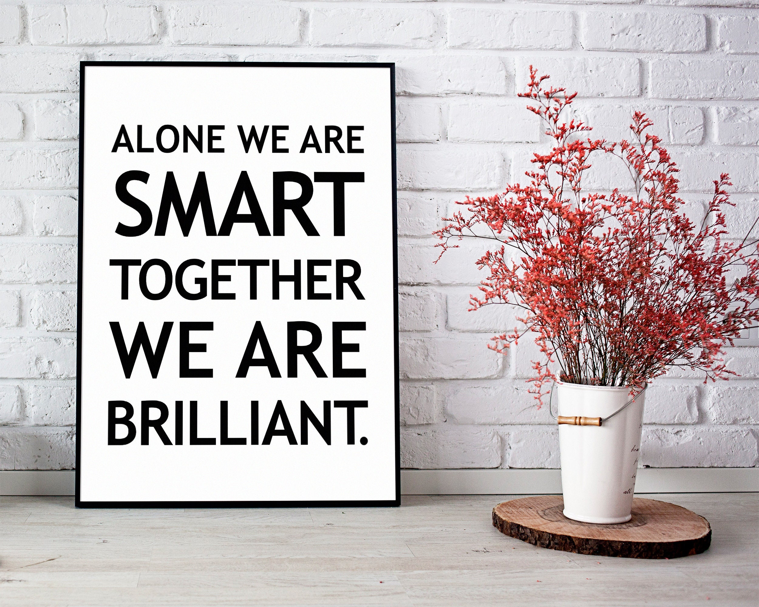 Teamwork Quote Poster: Inspirational Office Wall Art (digital Download ...