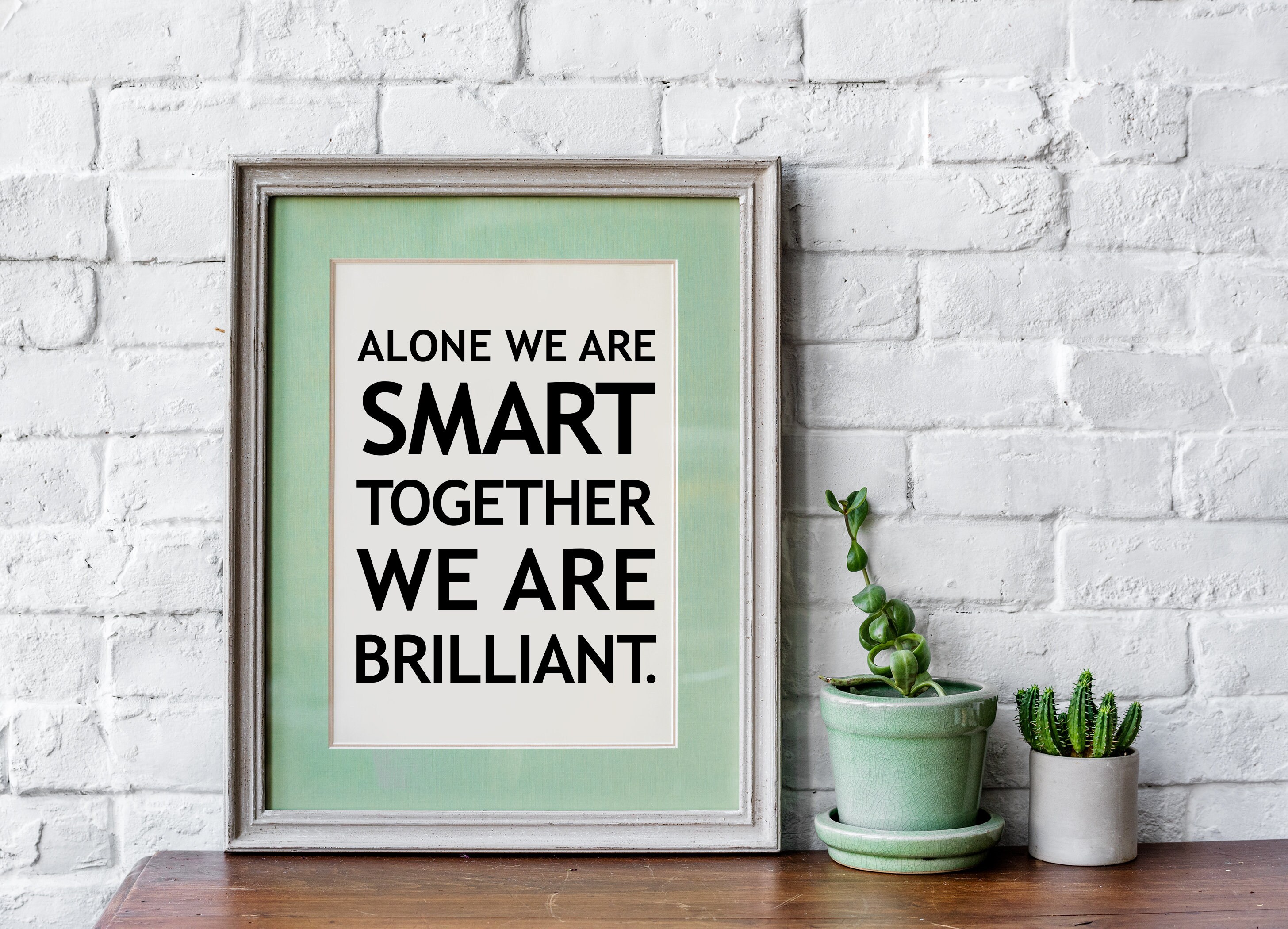 Teamwork Quote Poster: Inspirational Office Wall Art (digital Download ...