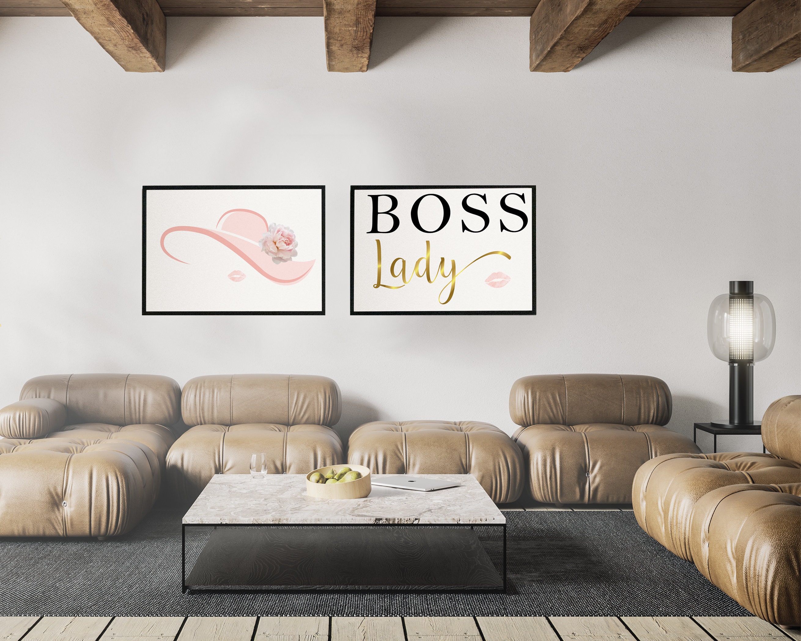 Boss Lady Printable Girl Boss Lady Hat Line Drawing Office | Etsy