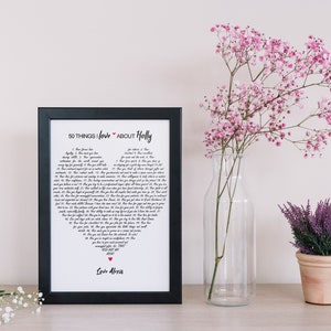 50 Things I Love About You Printable, PERSONALIZED Reasons Why We Love ...