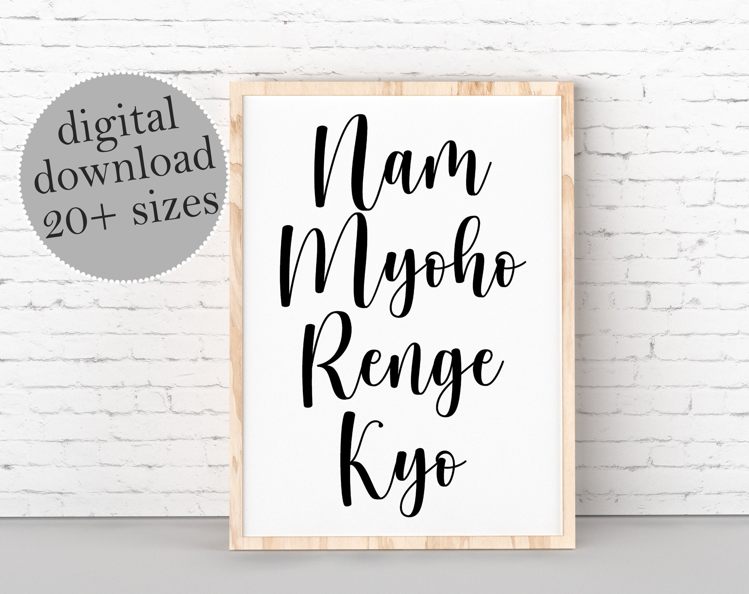 Nam Myoho Renge Kyo Buddhism Nichiren Print Buddhist Mantra - Etsy UK