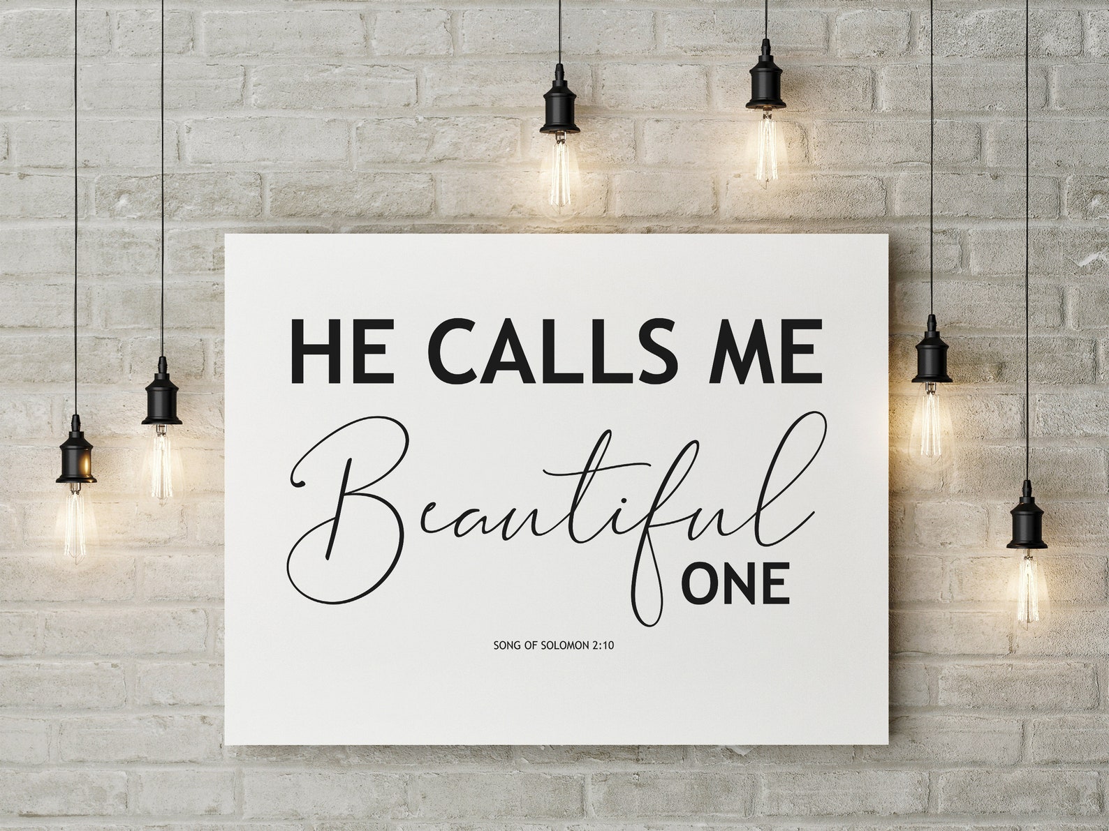 He Calls Me Beautiful One Song Of Solomon 2:10 PRINTABLE | Etsy
