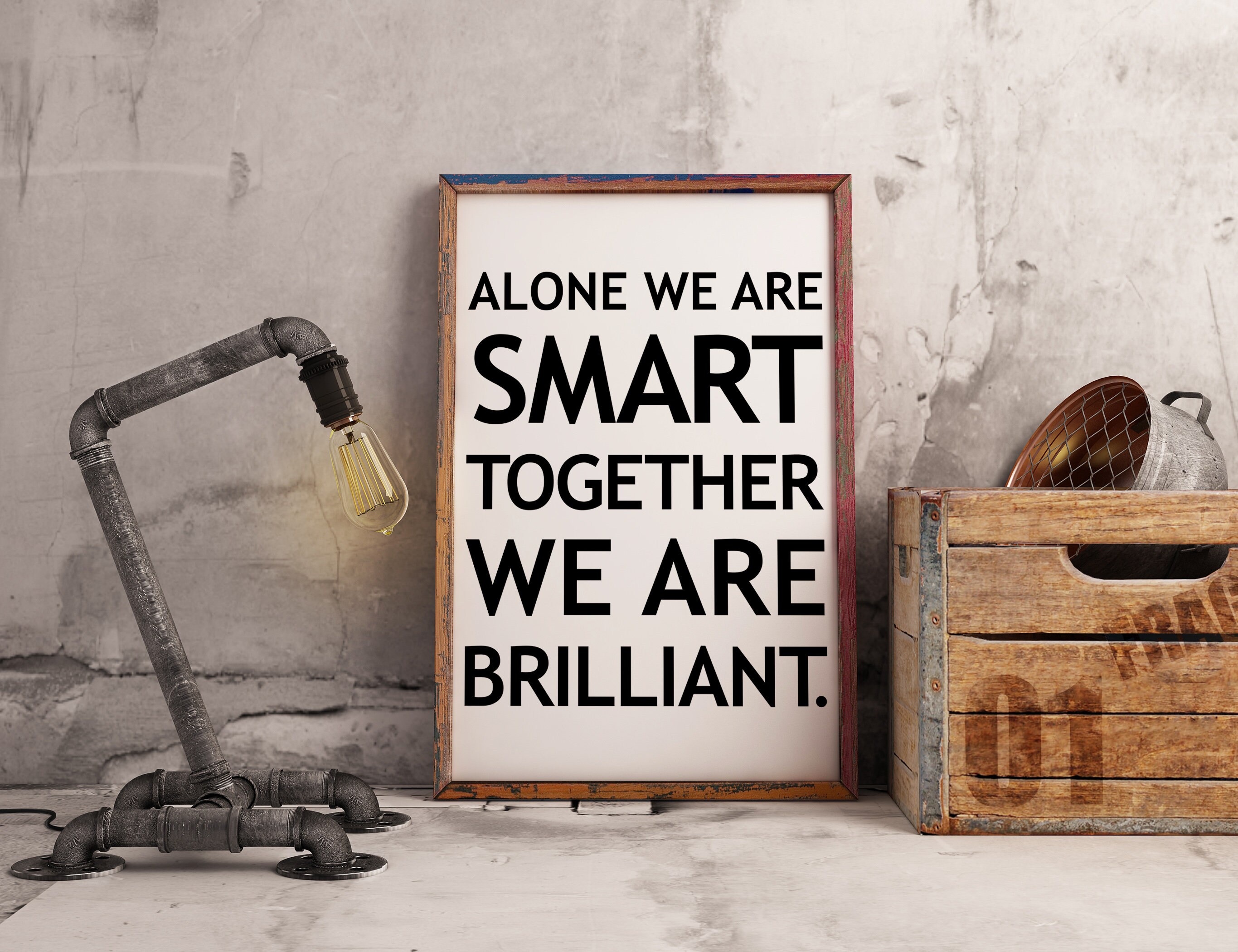 Teamwork Quote Poster: Inspirational Office Wall Art (digital Download ...