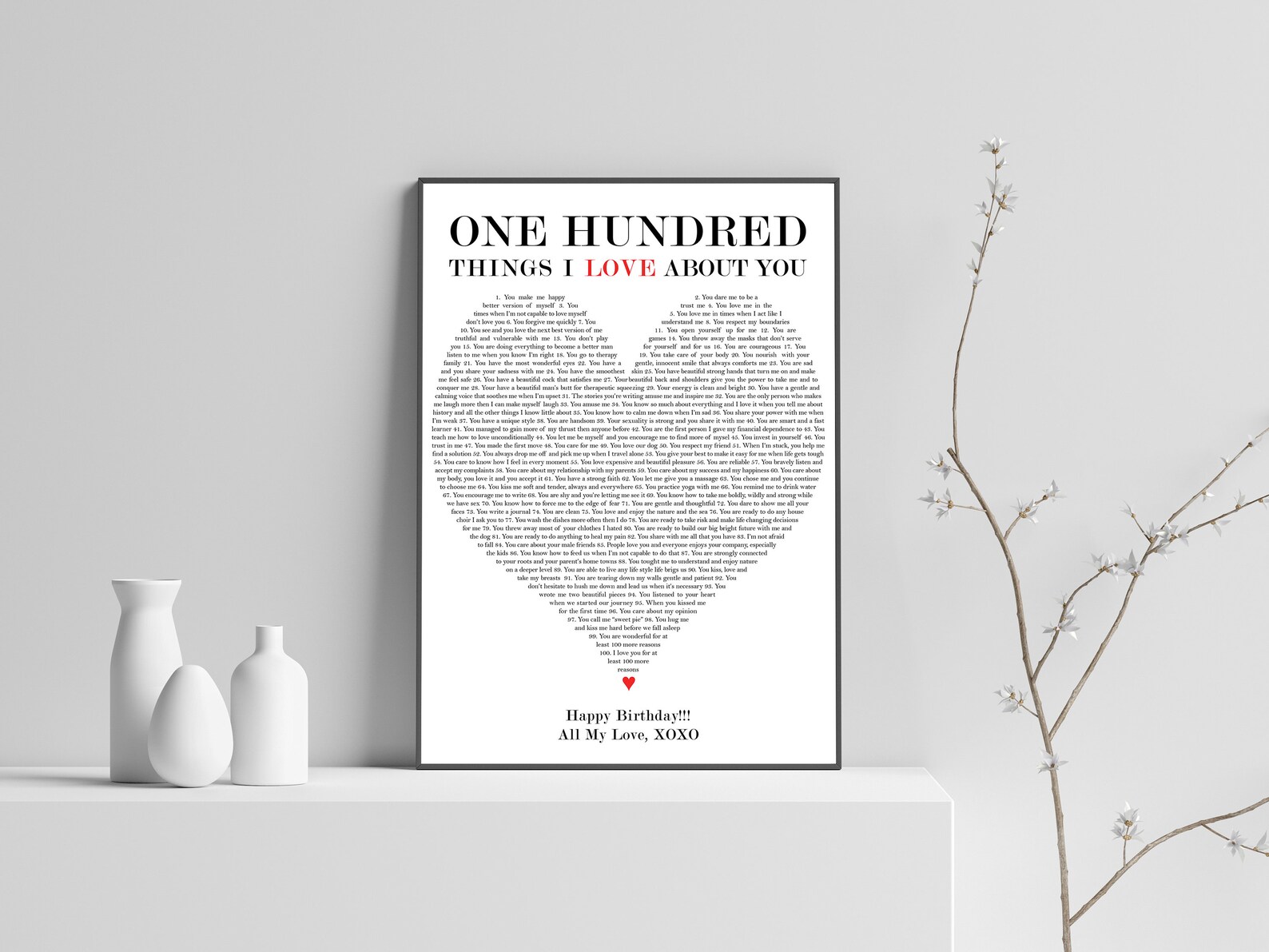100 Reasons Why I Love You PRINTABLE PERSONALIZED 100 Things - Etsy