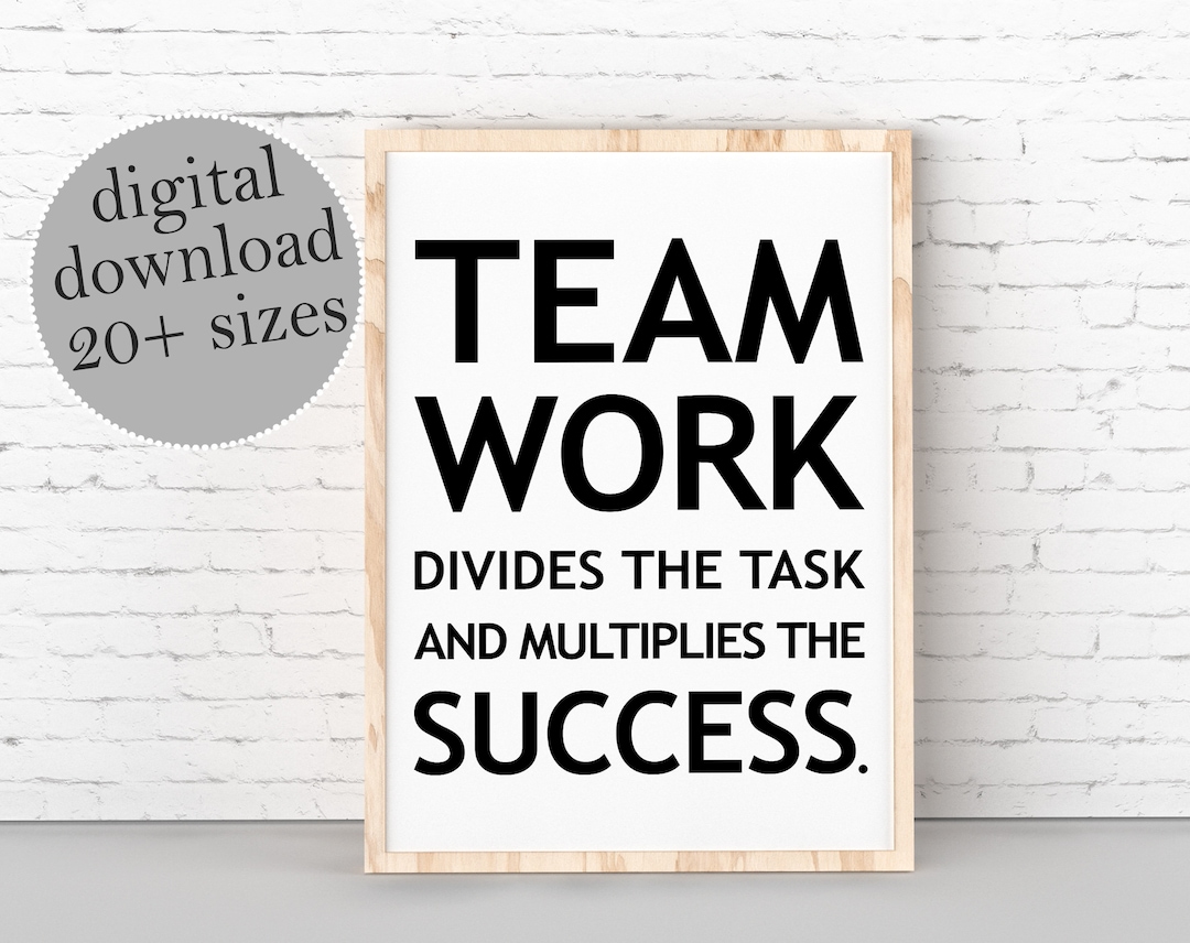 Teamwork Quotes for Office, Success Quotes, Office Wall Decor ...