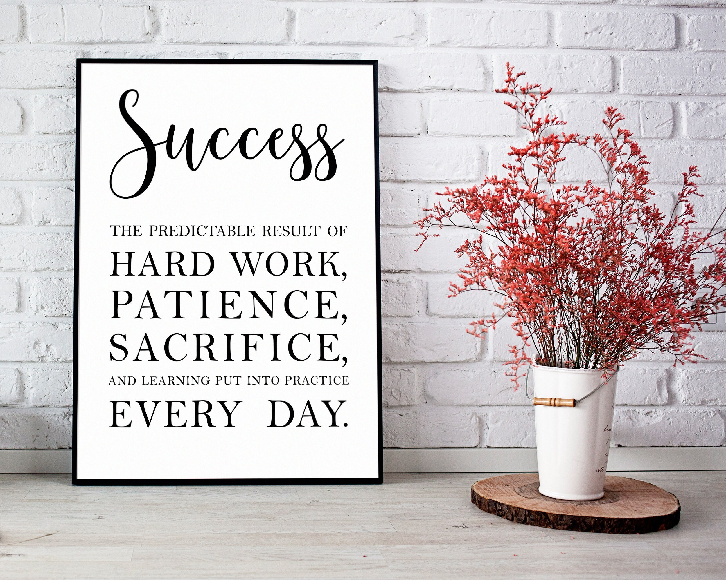 Success Quote Poster: Inspirational Office Decor (digital Download) - Etsy