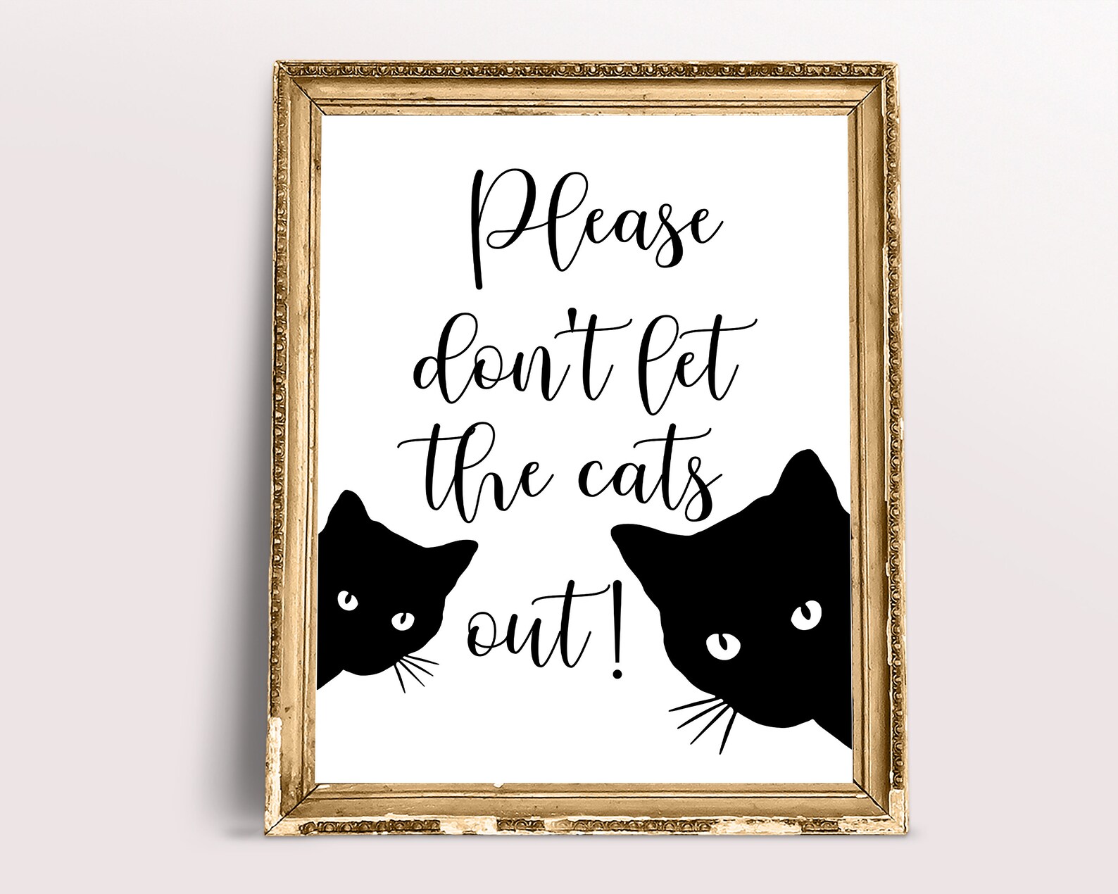 Please Don't Let the Cat Out Print: Cat Lover Gift (digital Download ...