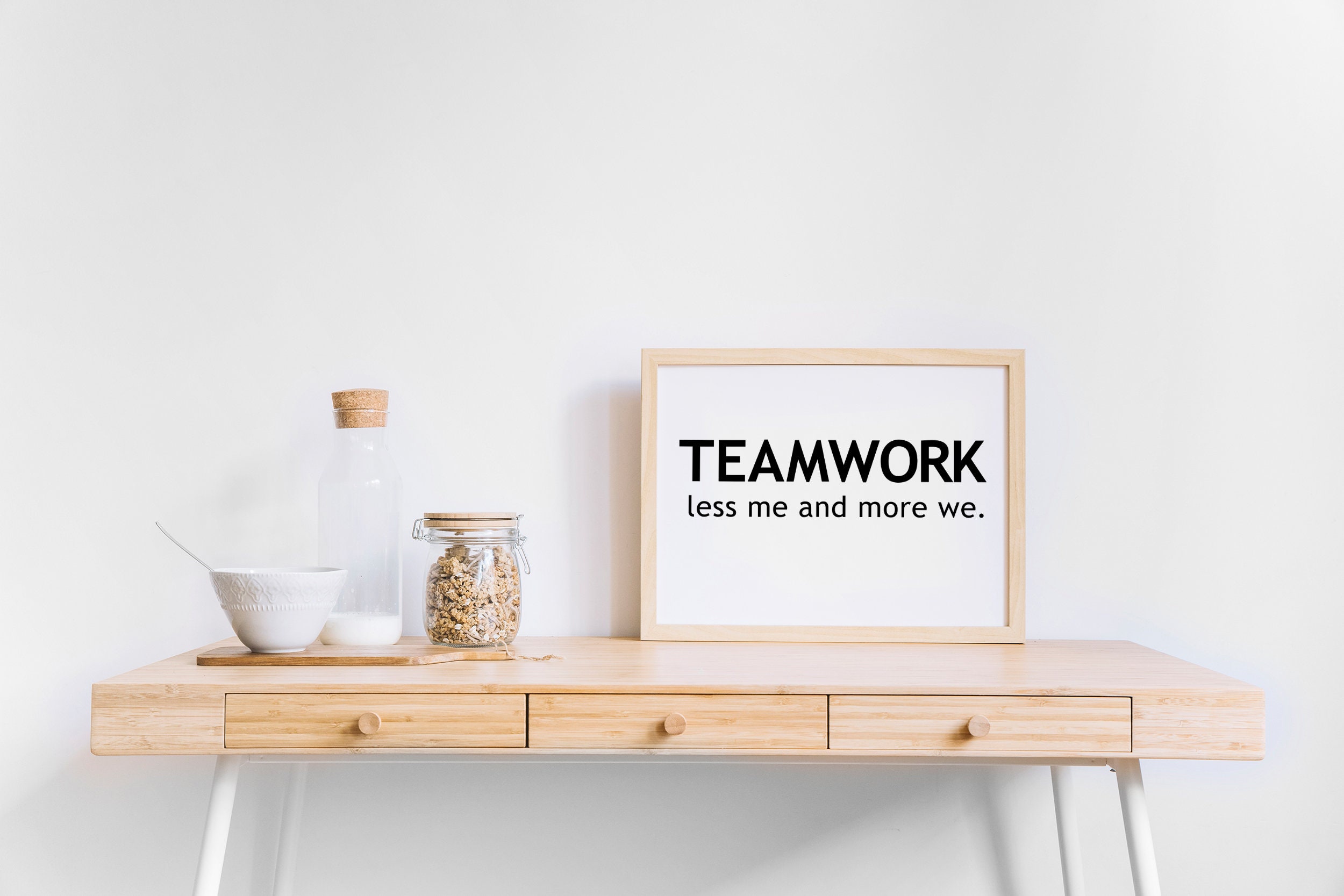 Teamwork Quote Business Quotes TEAMWORK Less Me And More We | Etsy