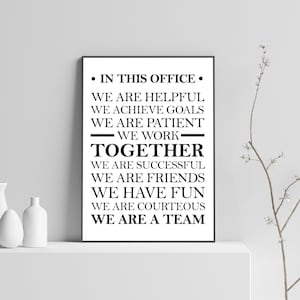 Teamwork Office Sign: Inspirational Quote Printable (digital Download ...