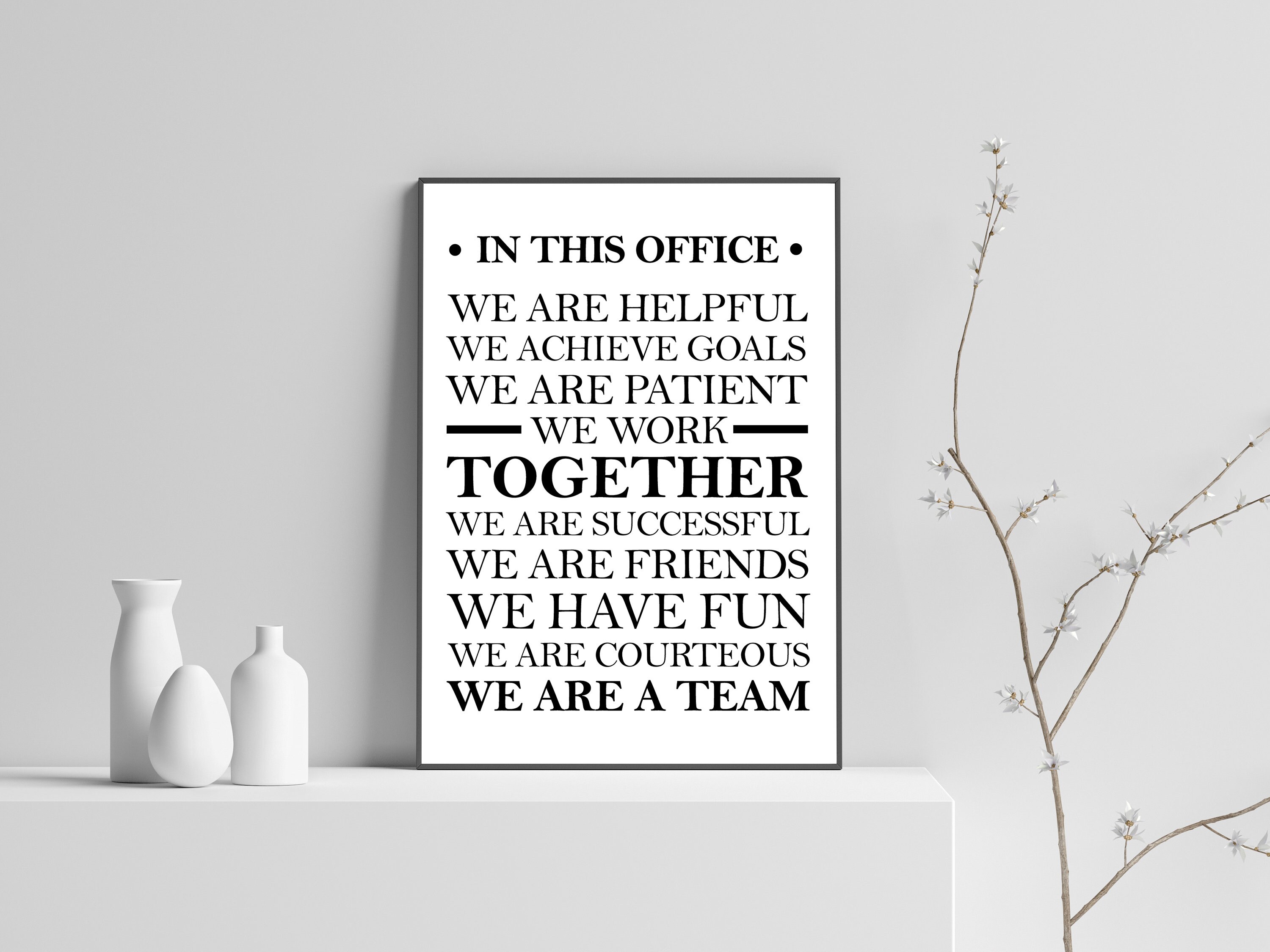 Teamwork Office Sign: Inspirational Quote Printable (digital Download ...