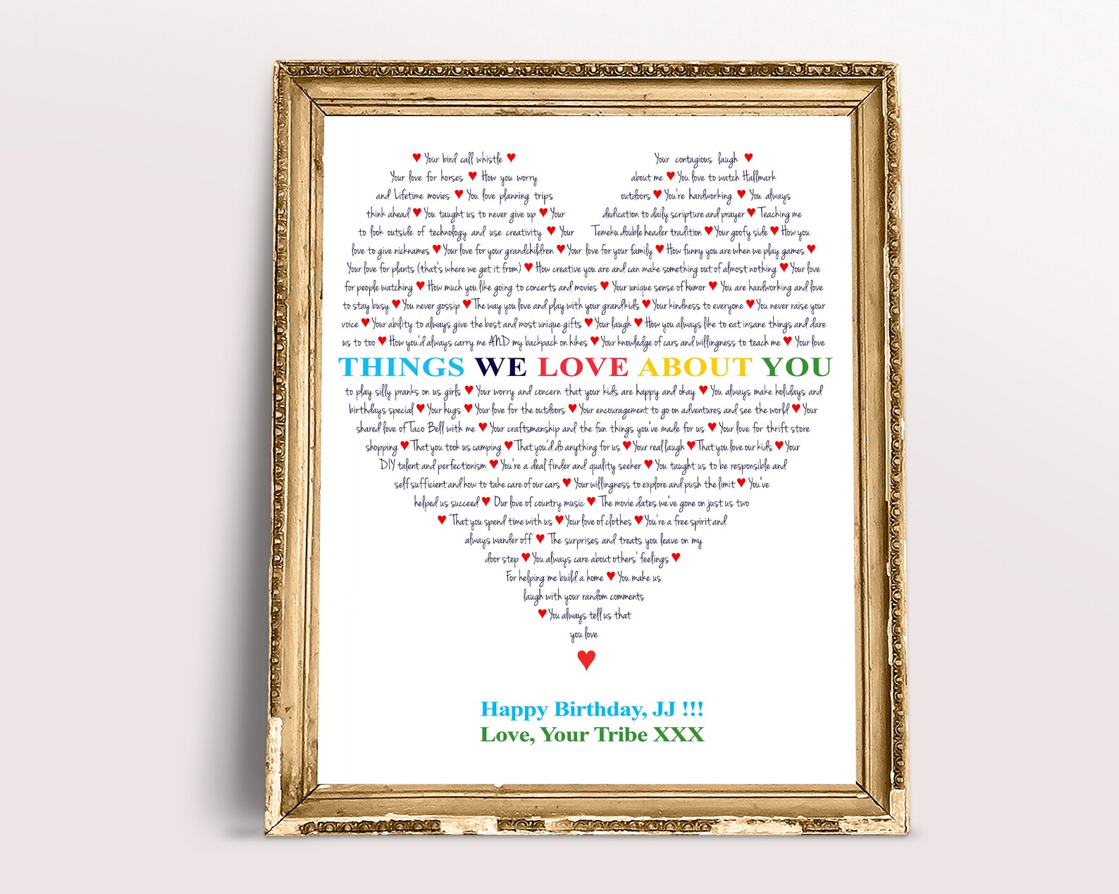 100 Things We Love About You PERSONALIZED Reasons We Love | Etsy