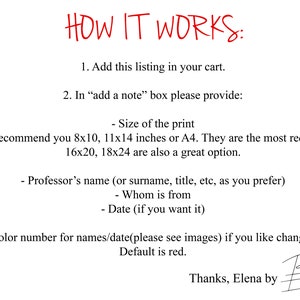 Personalized Gift for Professor PRINTABLE, Professor Appreciation ...