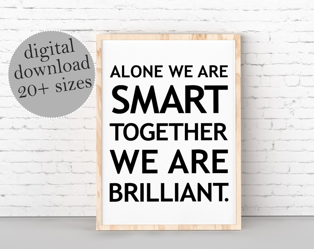 Teamwork Quote Poster: Inspirational Office Wall Art (digital Download ...