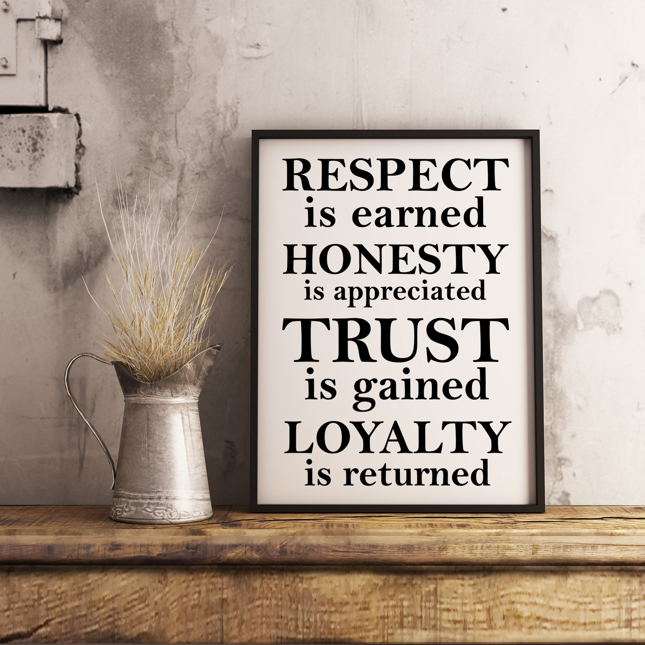 Respect is Earned Honesty is Appreciated Trust is Gained - Etsy