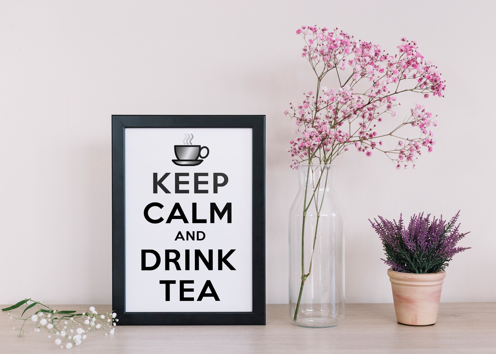 Keep Calm And Drink Tea Kitchen Decor Funny Tea Room Sign | Etsy