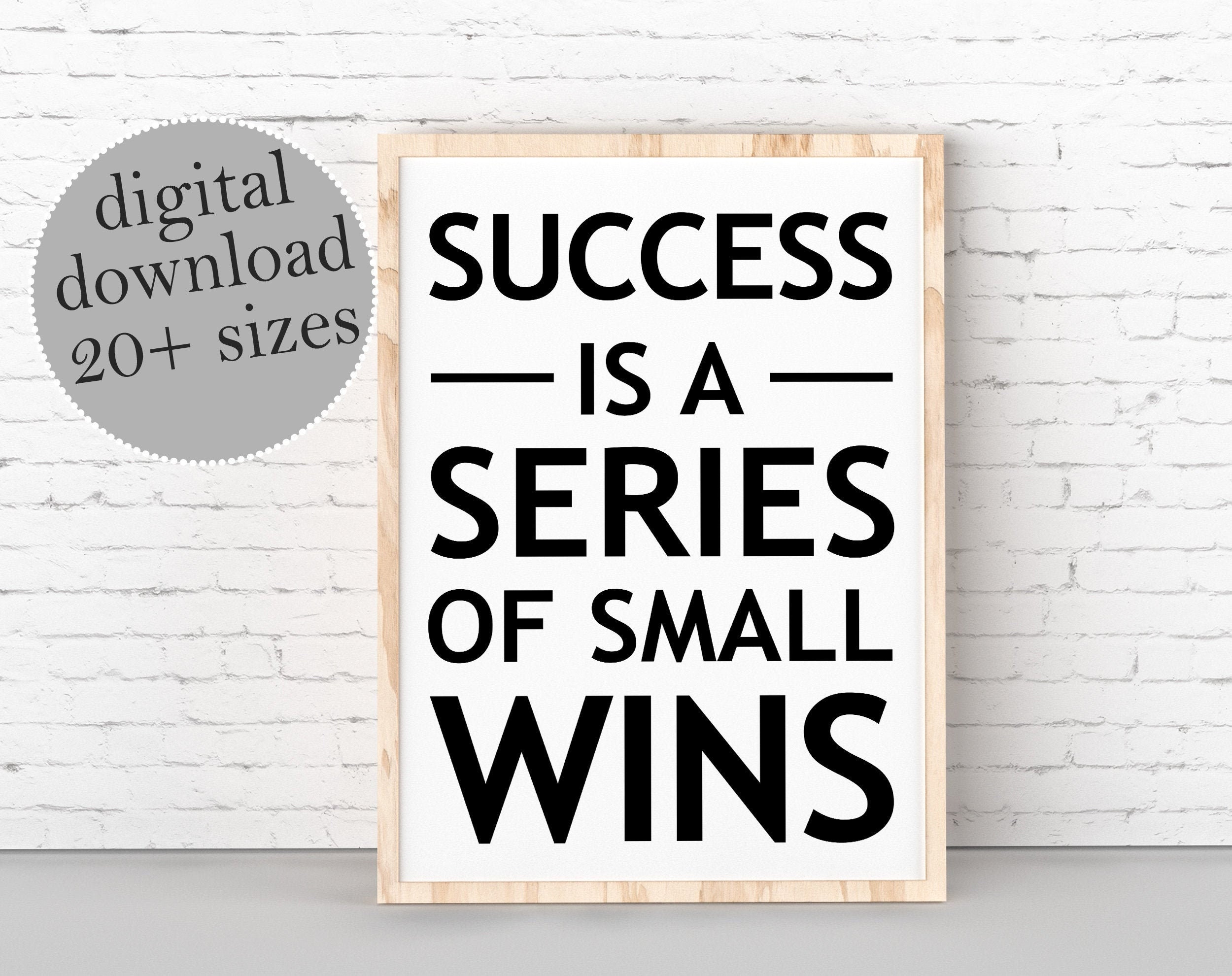 Success is A Series of Small Wins Inspirational Quote LARGE - Etsy