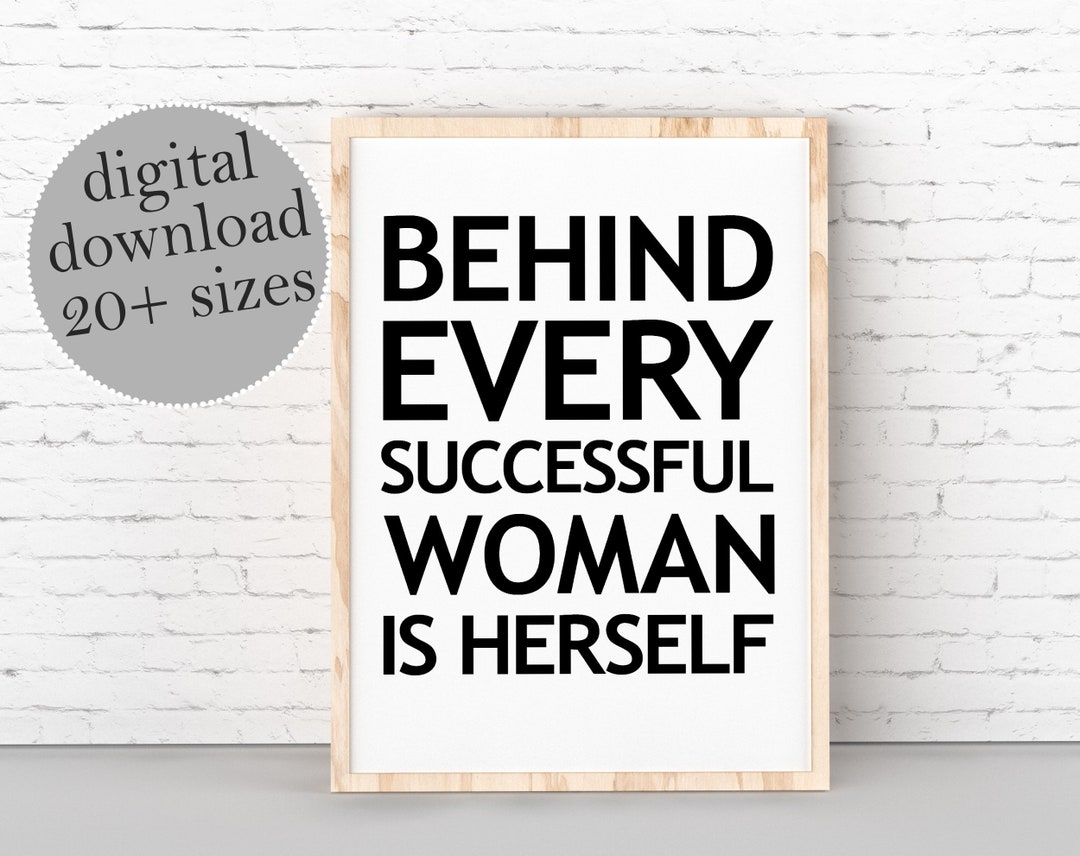 Inspirational Woman Quote Art Print: Feminist Office Decor (digital ...