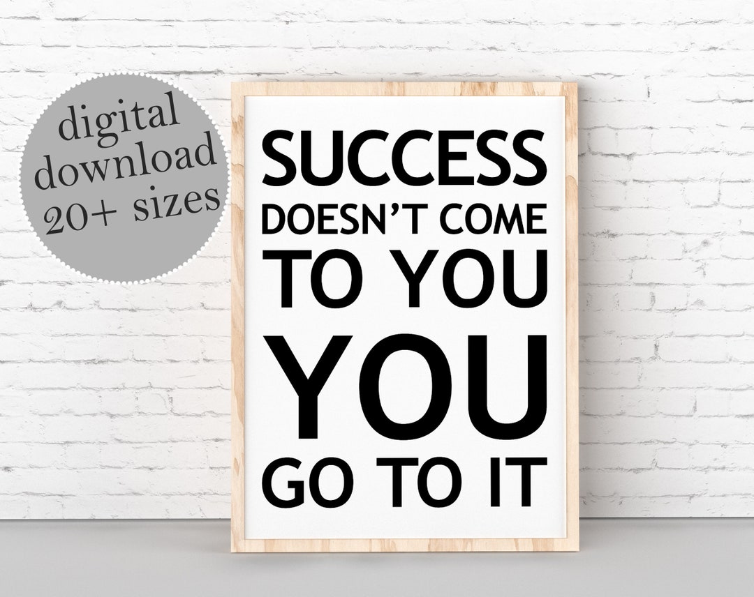 Inspirational Wall Art, Success Quote, LARGE PRINTABLE Wall Art ...