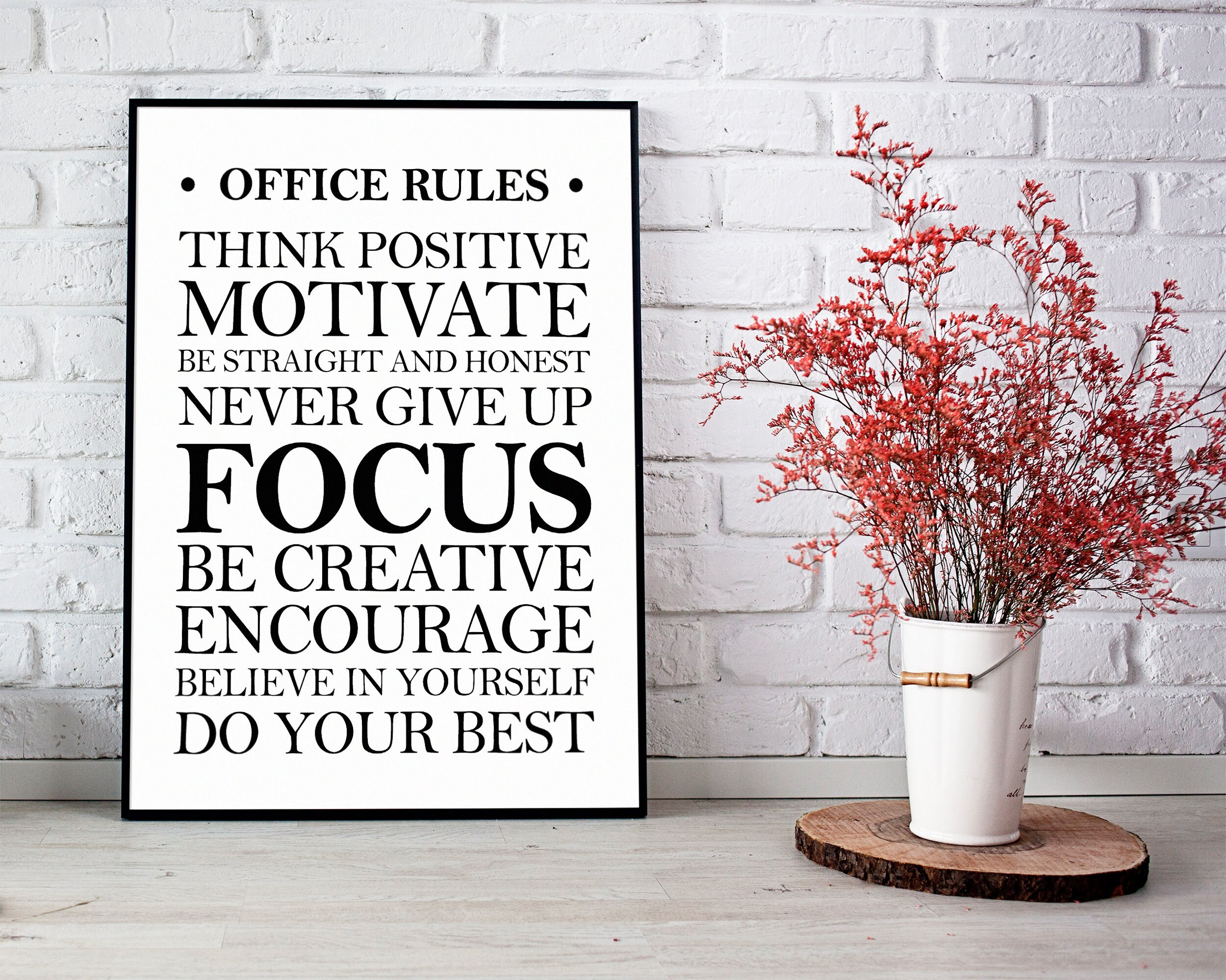 Office Rules Sign: Motivational Printable Art (digital Download) - Etsy