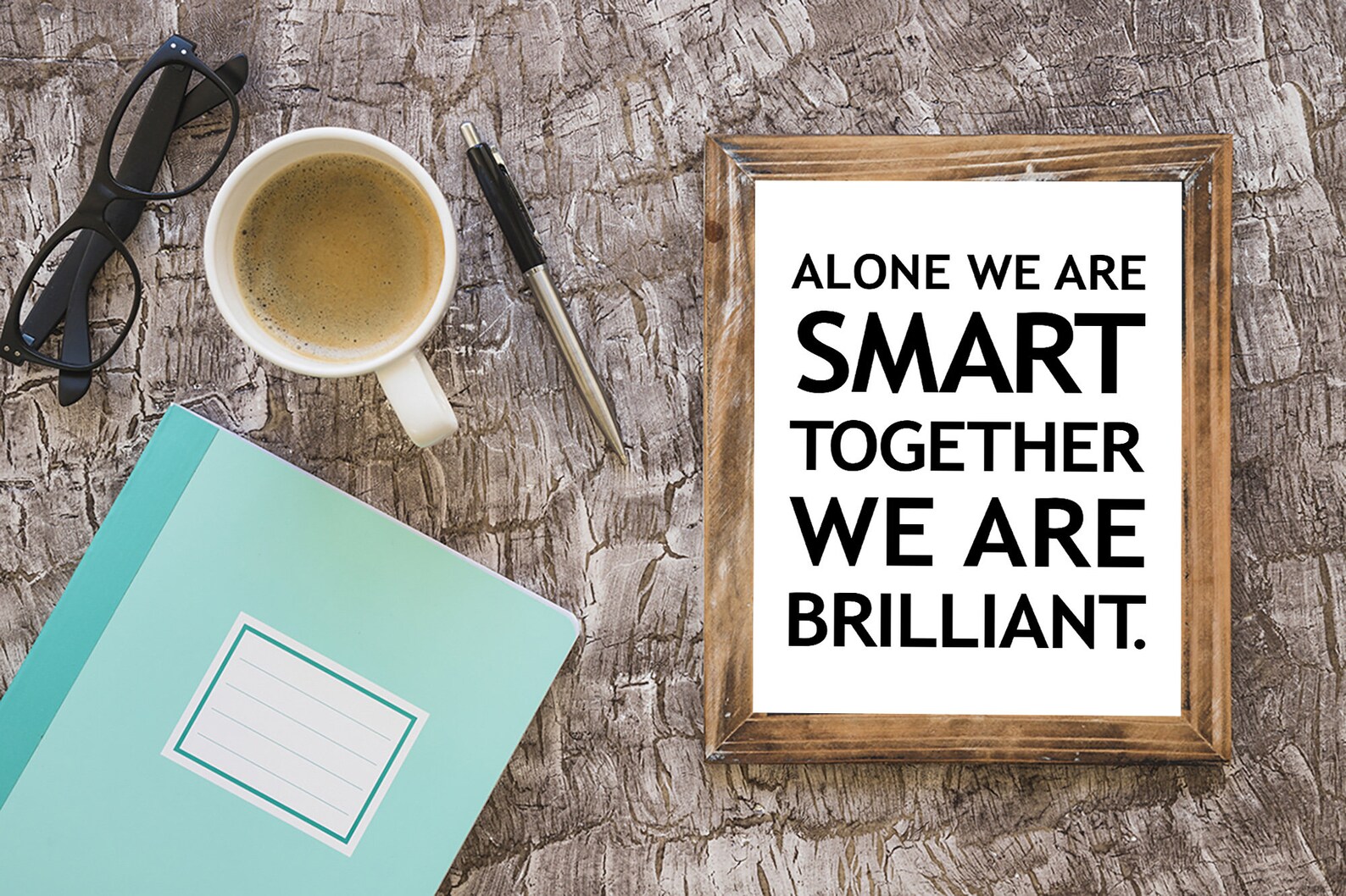 Teamwork Quote Poster: Inspirational Office Wall Art (digital Download ...