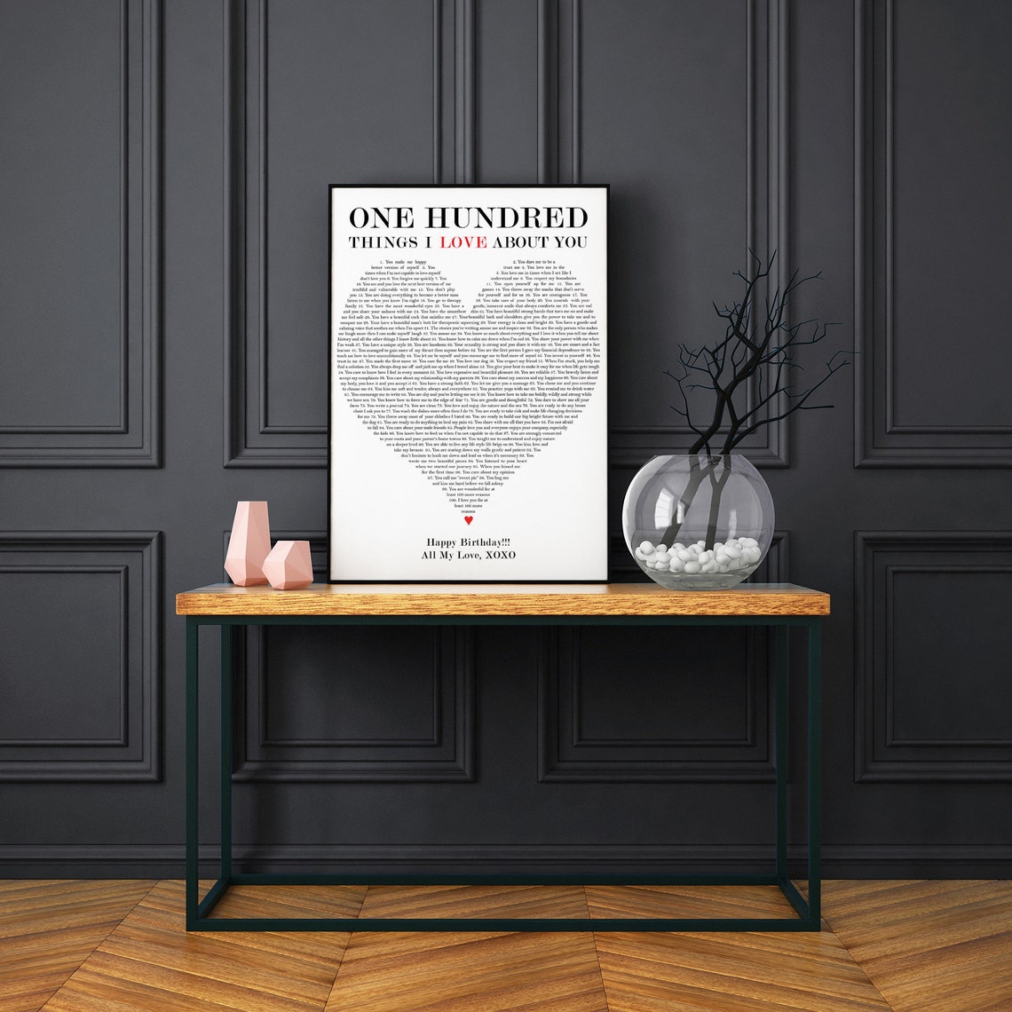 100 Reasons Why I Love You PRINTABLE PERSONALIZED 100 Things - Etsy