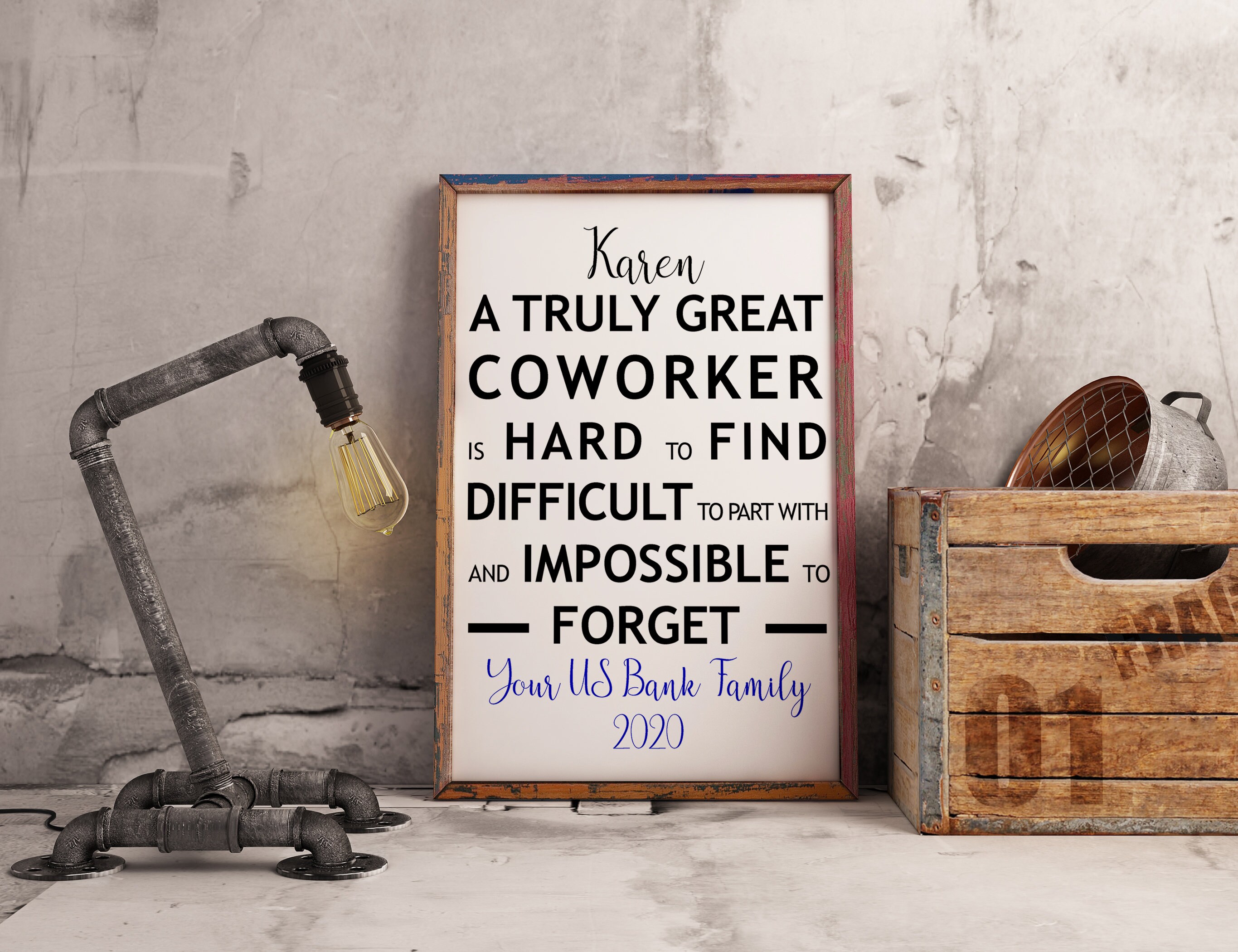 Personalized Going Away gift For Co Worker PRINTABLE CUSTOM | Etsy