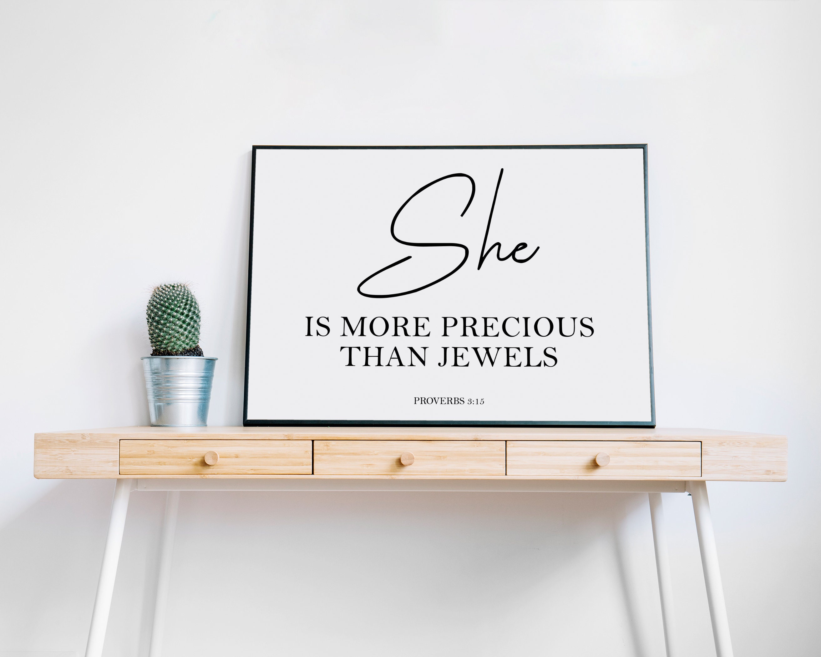 She Is More Precious Than Jewels Proverbs 3:15 ESV Version | Etsy