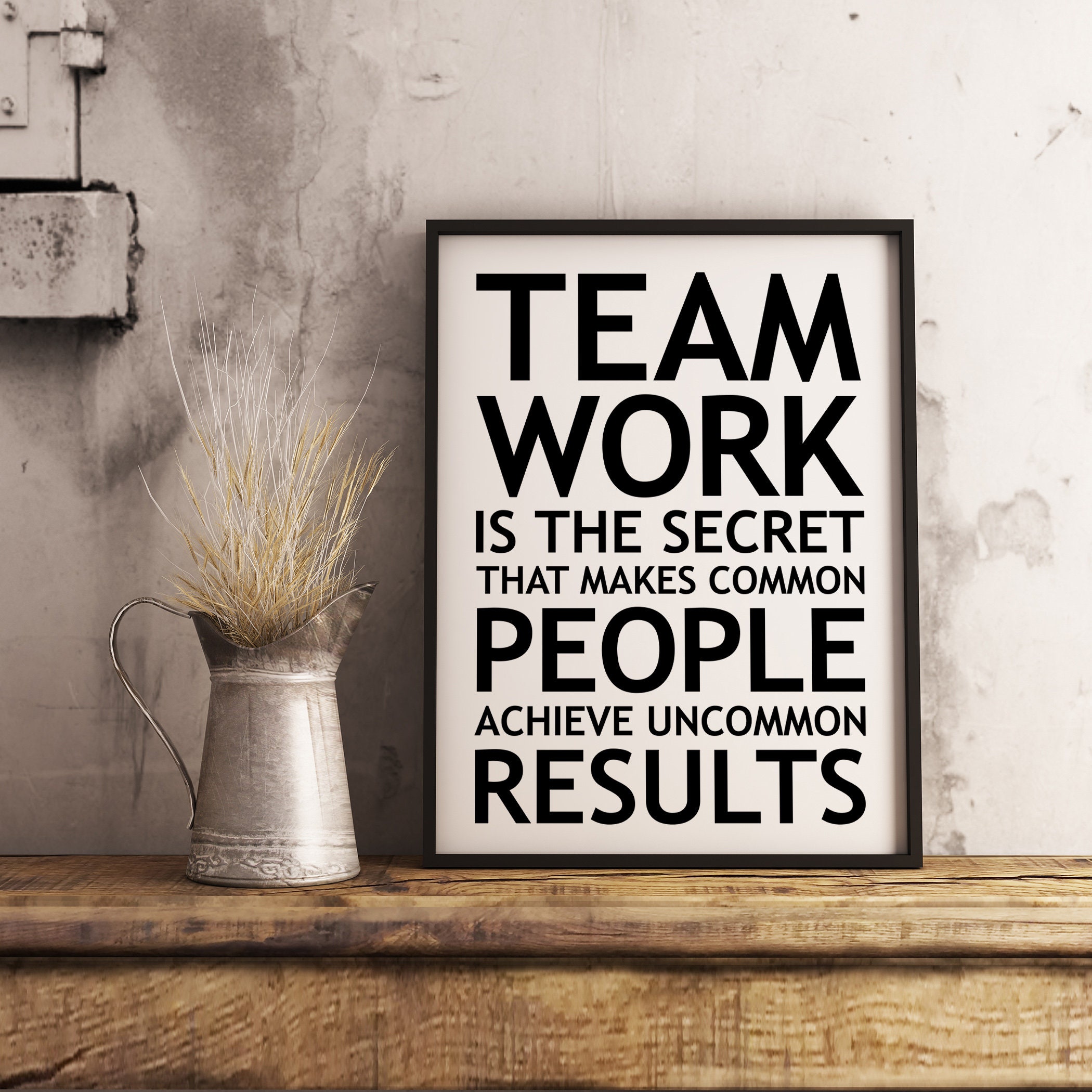 Teamwork Quotes for Office Motivational Quote for Team - Etsy UK