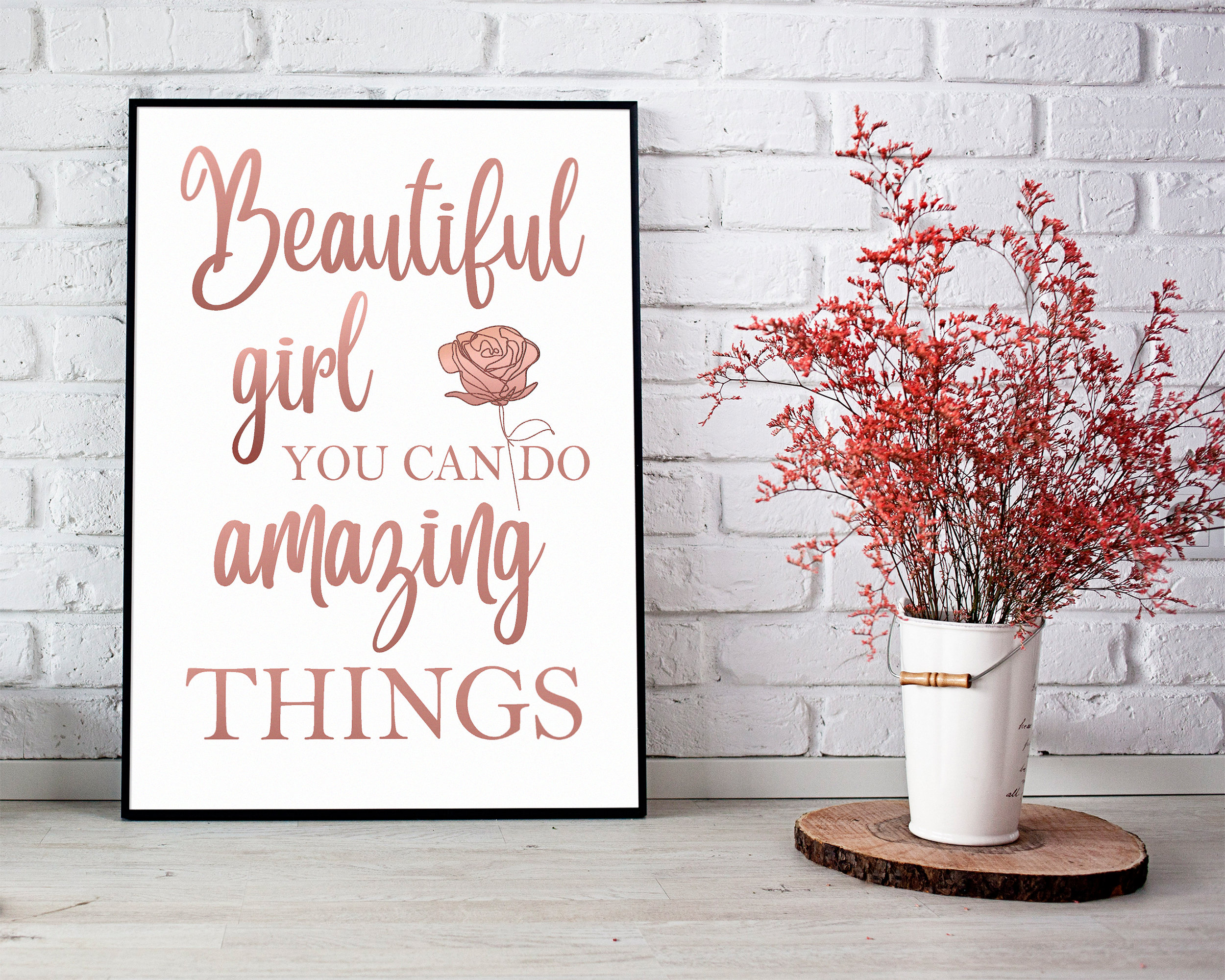 Beautiful Girl You Can Do Amazing Things Inspirational Quote - Etsy UK