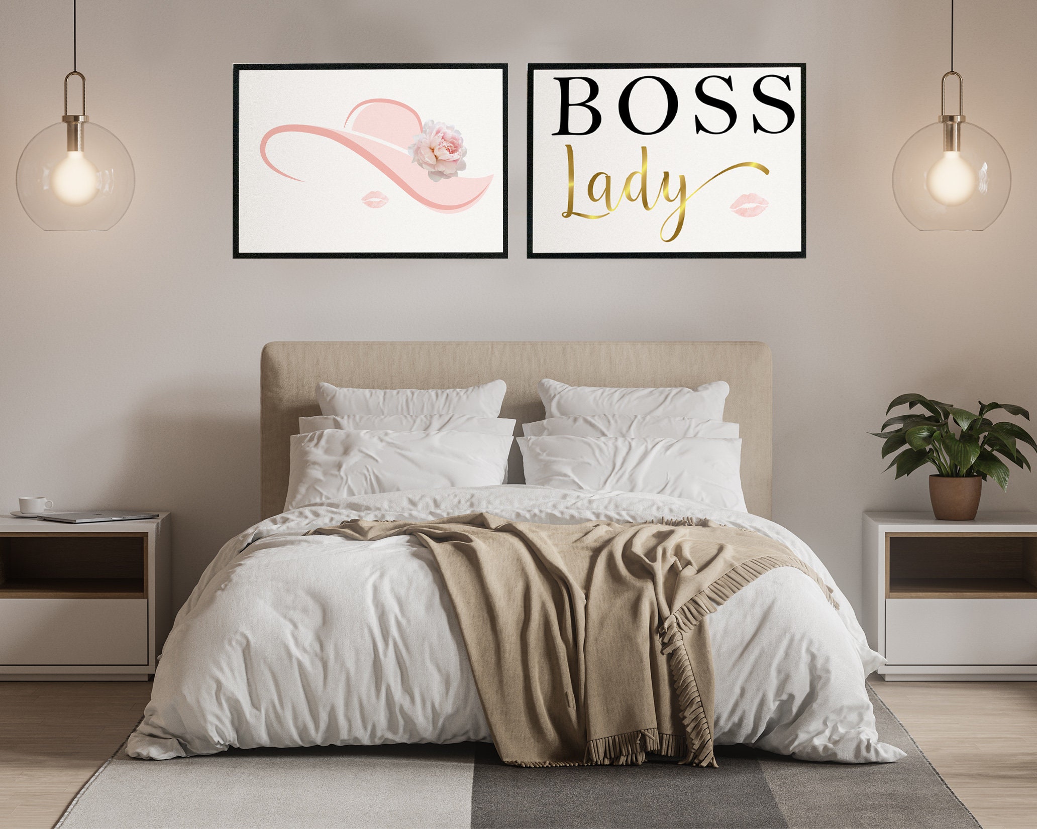 Boss Lady Printable Girl Boss Lady Hat Line Drawing Office | Etsy