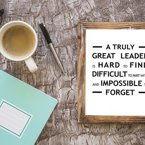 Leader Appreciation Gift, A Truly Great Leader is Hard to Find, Office ...