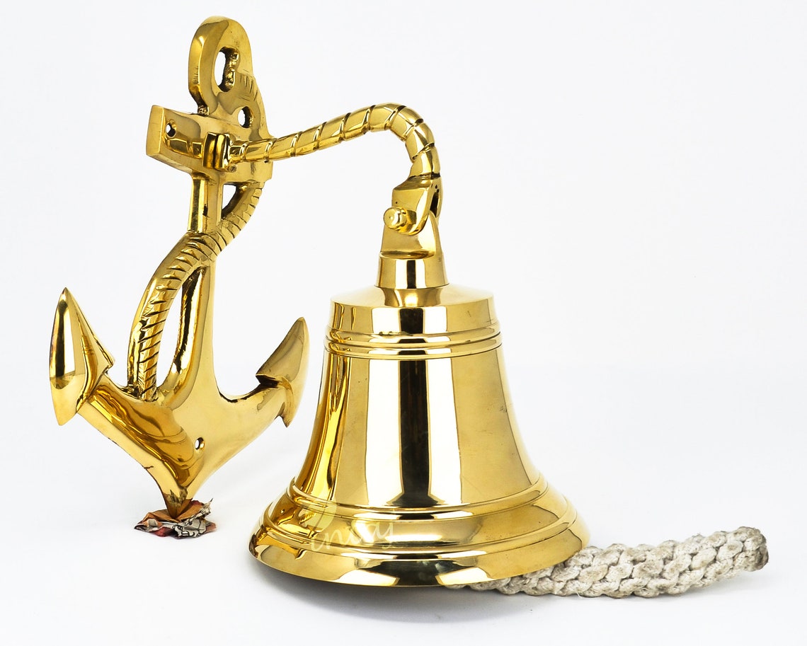 Handmade Antiqued/vintage Brass Ship Bell Solid Antique - Etsy