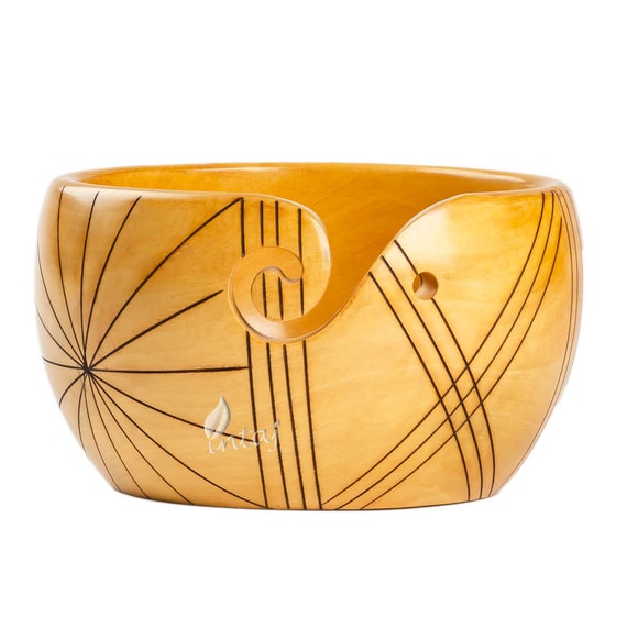 Wooden Yarn Bowl Handcrafted Yarn Bowl for Knitting and - Etsy