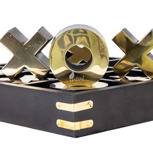 Wooden Tic Tac Toe Tabletop Game Set - XOX Game for Kids, Tic Tac Toe ...