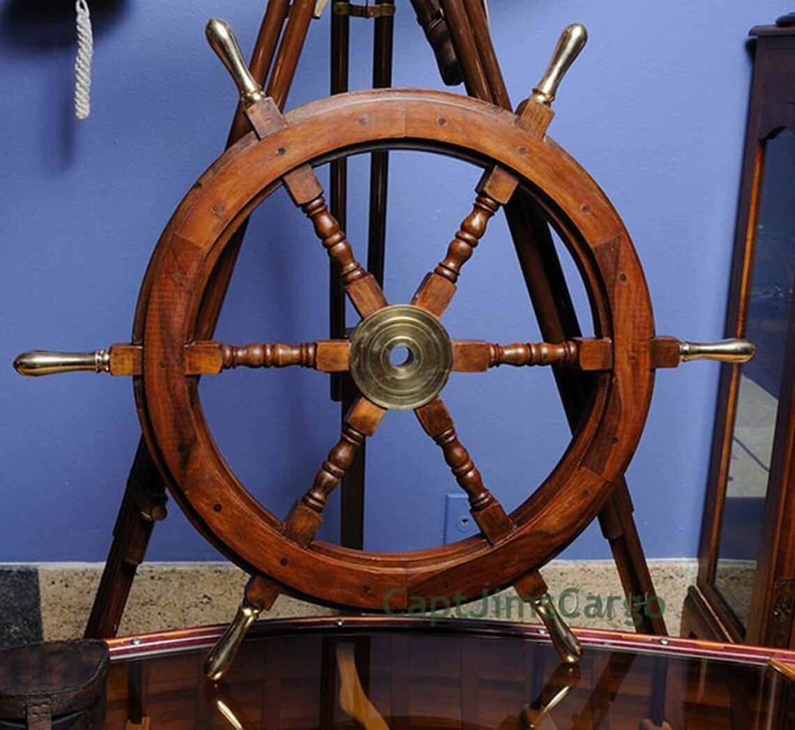 Handcrafted Nautical Wall Decor Ship Wheel Rosewood Home - Etsy