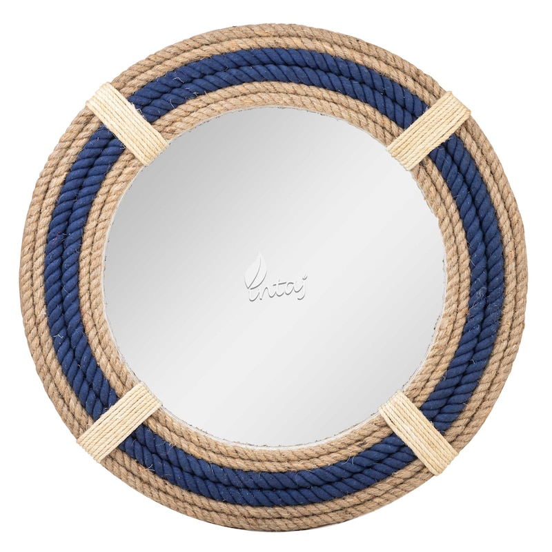 Antique Blue Wall Mirror - Etsy