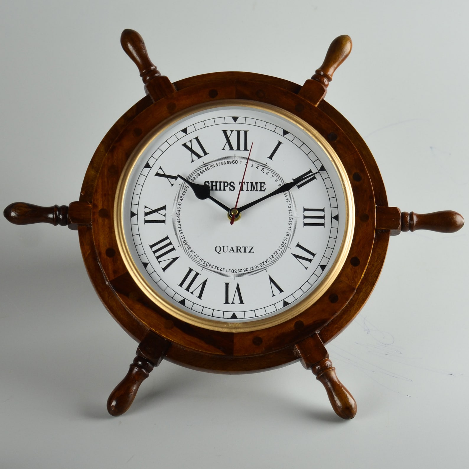 Handmade Rosewood Wall Clock Nautical Wall Decor Ship Wheel | Etsy