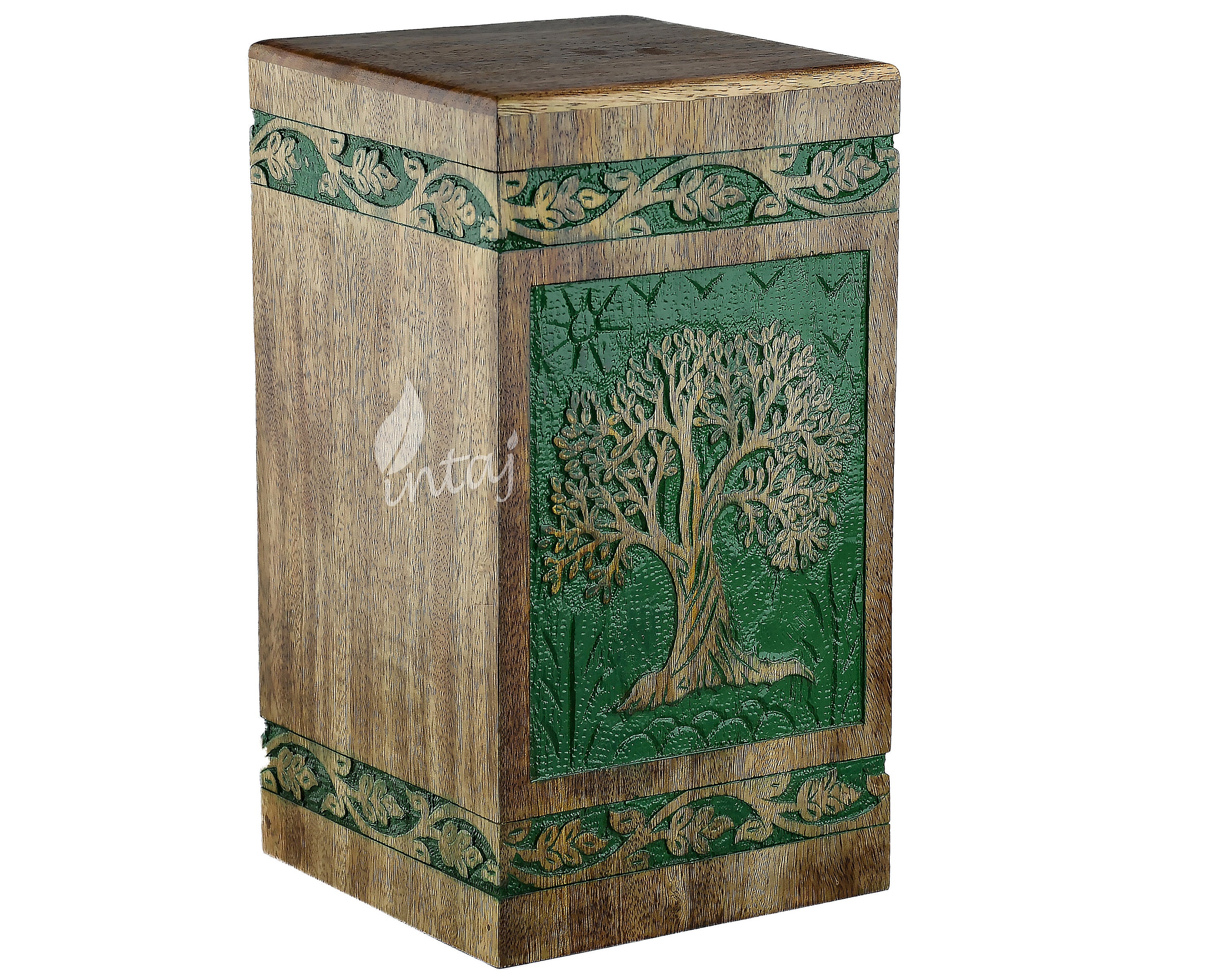 Handcrafted Wooden Urns for Ashes - Tree of Life Rosewood Urn for Human ...