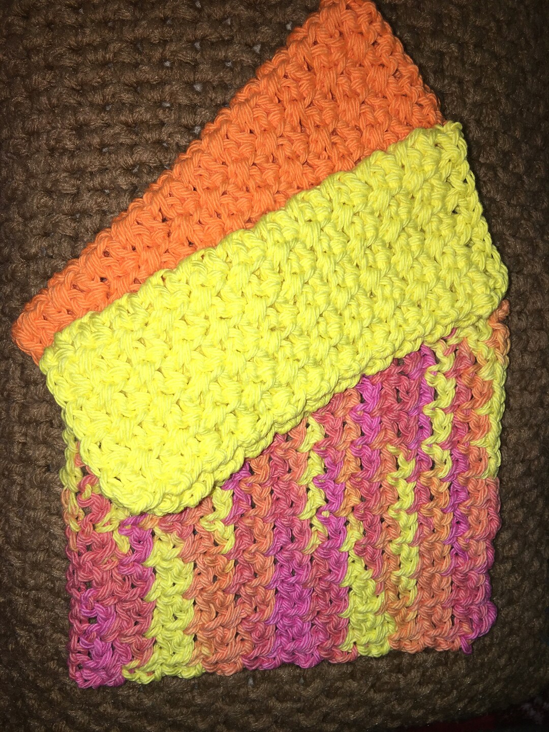 Crochet Dish Cloths Set – Mini Handmade Cotton Washcloths - Etsy