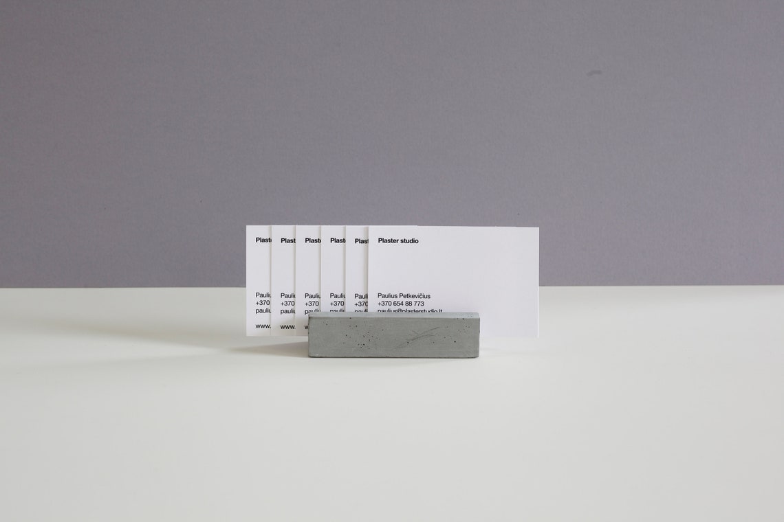 Concrete Visit Card Stand Card Holder From Oncrete | Etsy