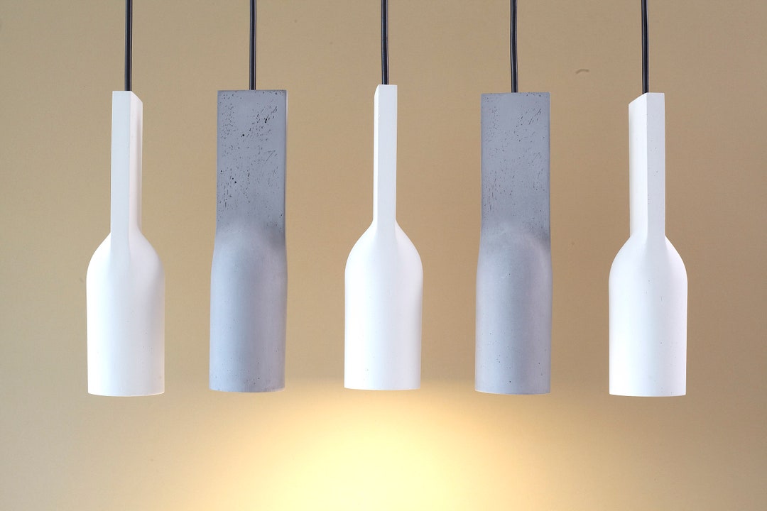 Pendant Light FLATROUND From Plaster | Cylinder Pendant Light ...