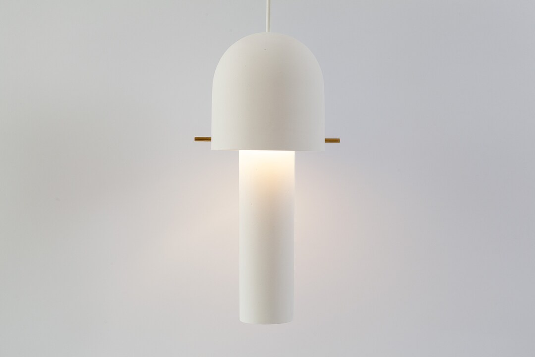 Handmade Plaster Pendant Light: Modern Cylinder Chandelier - Etsy