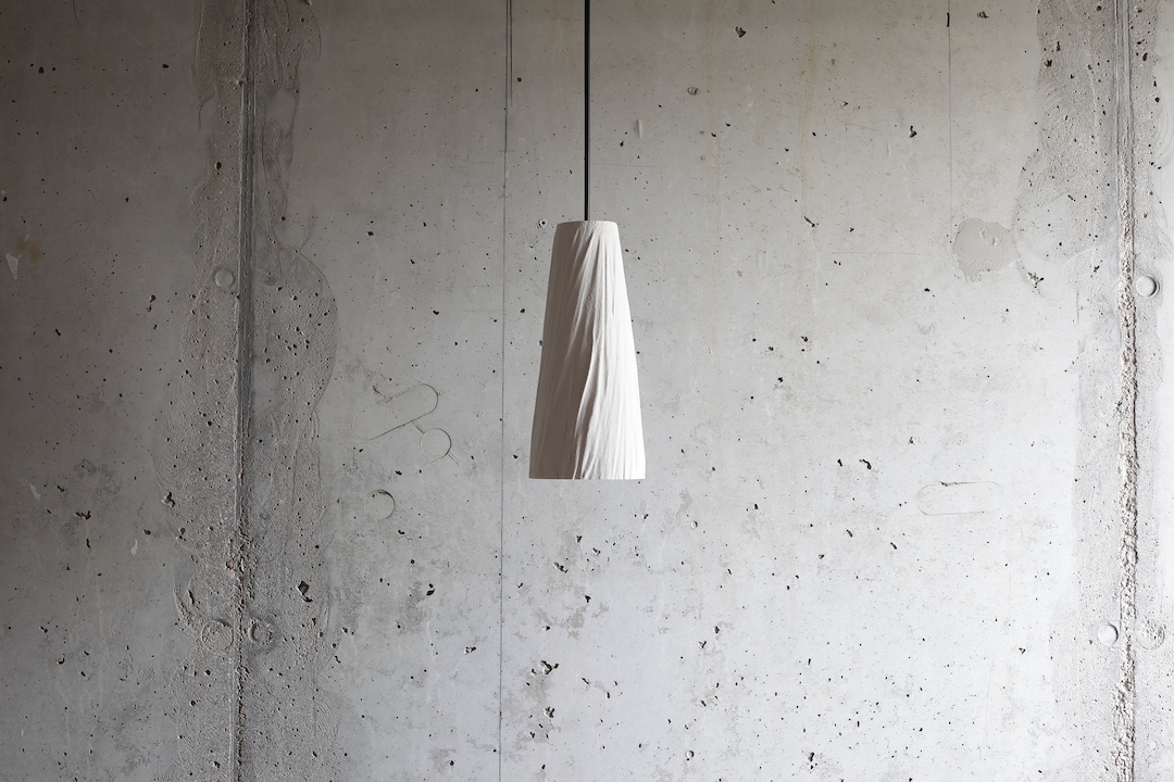 Plaster Pendant Light "pleat" | Sculptural Pendant Light | Modern ...