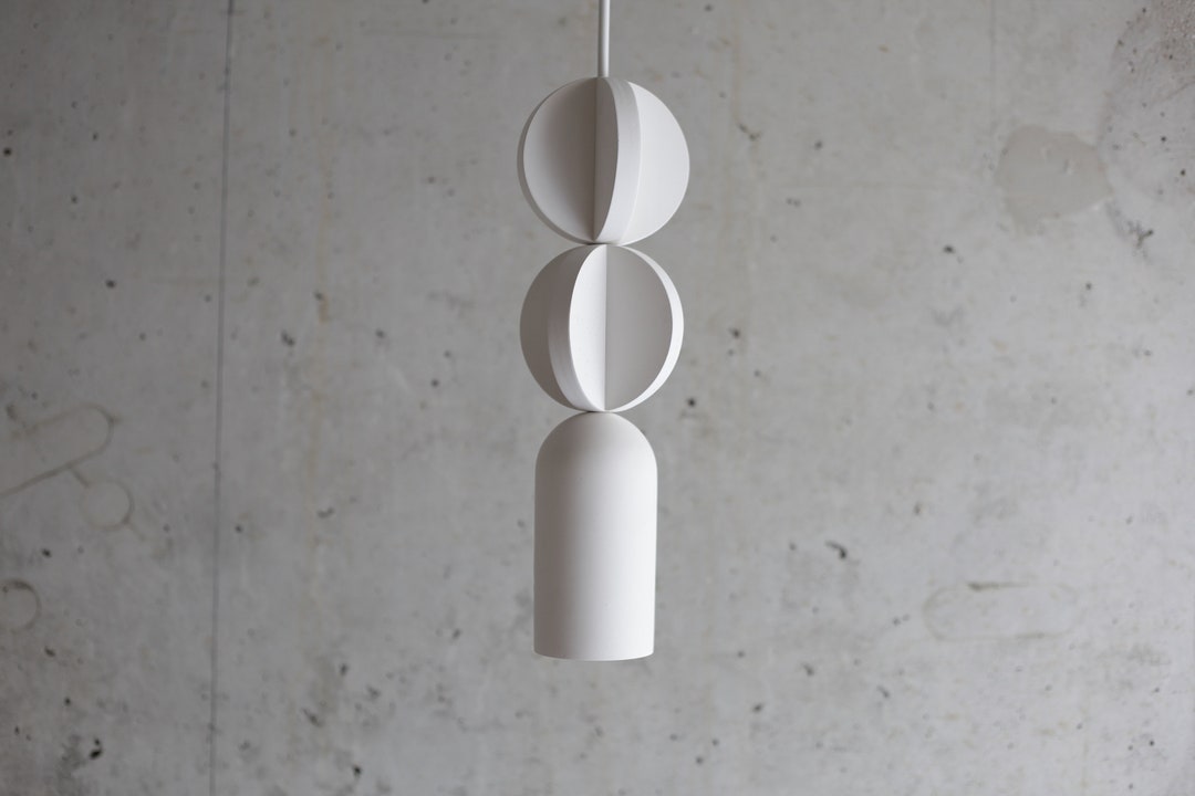 Pendant Light "citrus" From Plaster | Modern Pendant Light | Hanging ...