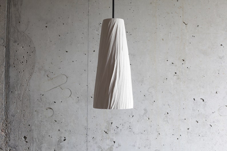 Plaster Pendant Light pleat Sculptural Pendant - Etsy