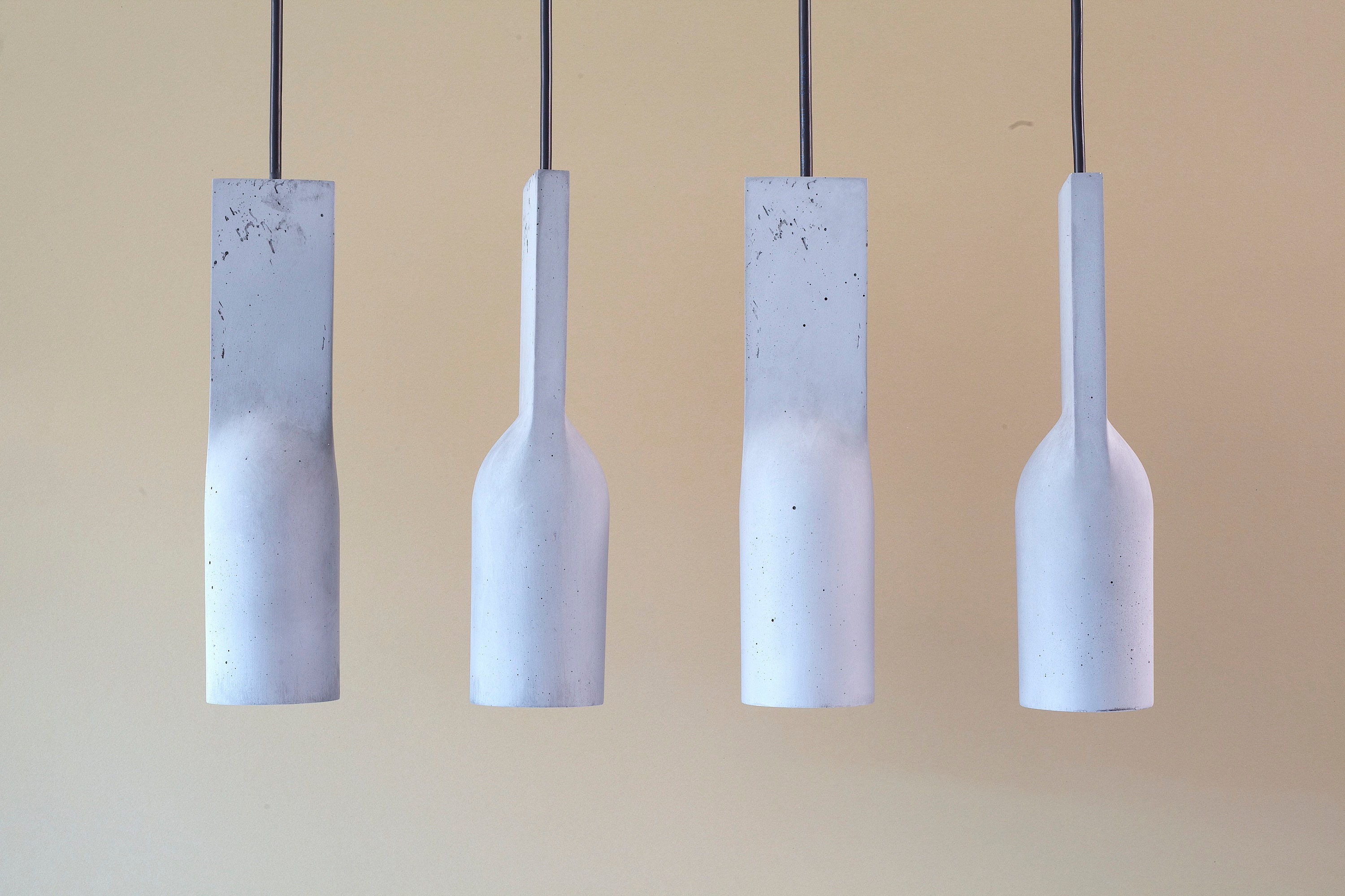 Pendant light FLATROUND from plaster cylinder pendant light | Etsy