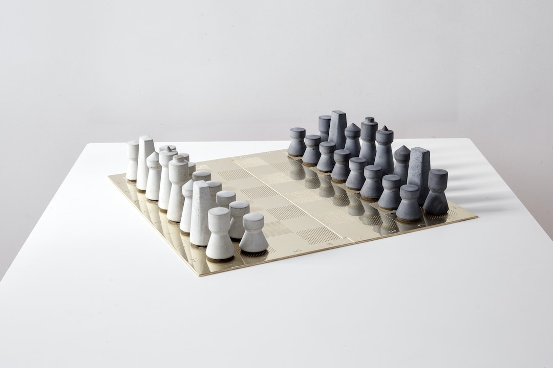 Chess Set | Handmade Chess Pieces From Concrete | Contemporary Chess ...