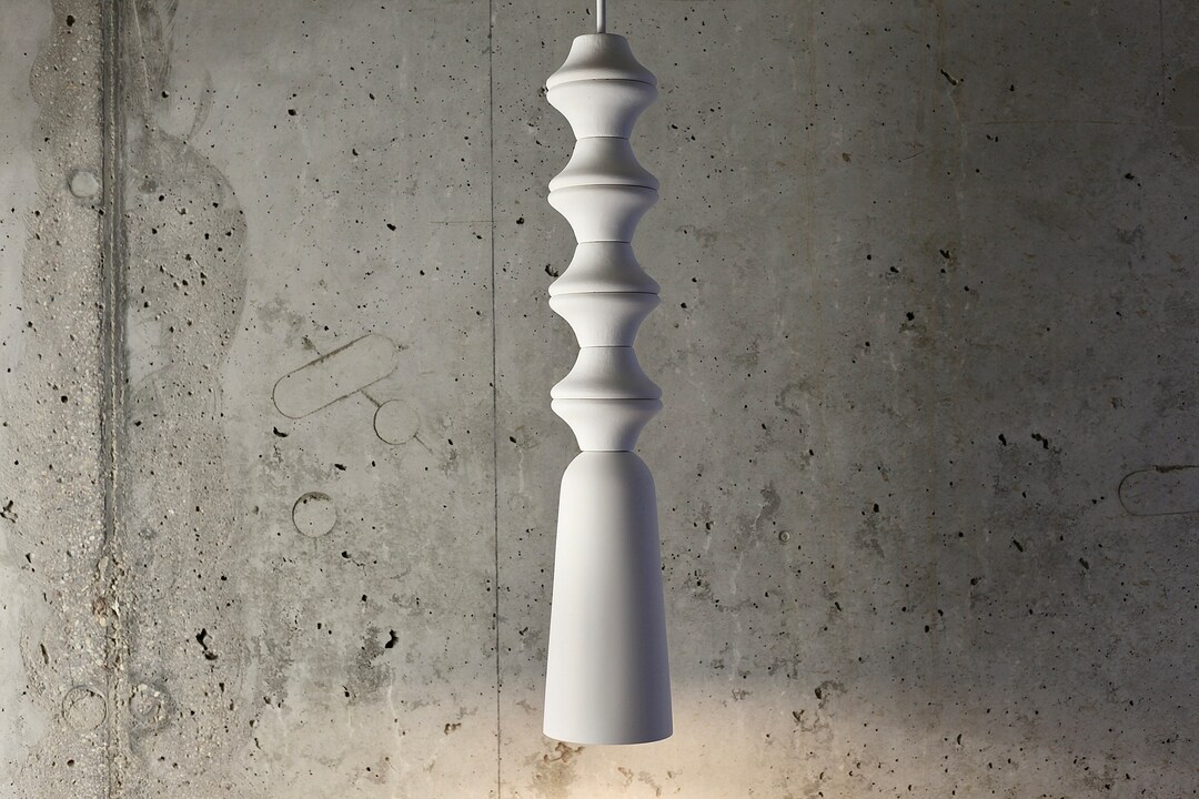 Plaster Pendant Light | Sculptural Pendant Light | Modern Pendant Light ...