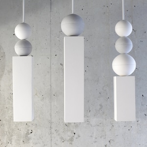 Plaster Pendant Light Set of 3 | Set of 3 | Sculptural | Modern Pendant ...