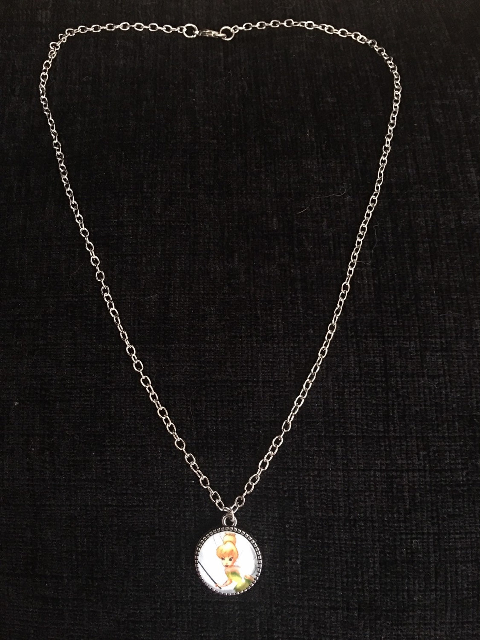Tinker Bell Disney Pendant Necklace - Etsy